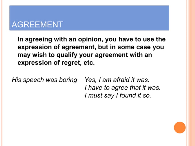 Agreement and disagreement | PPTX