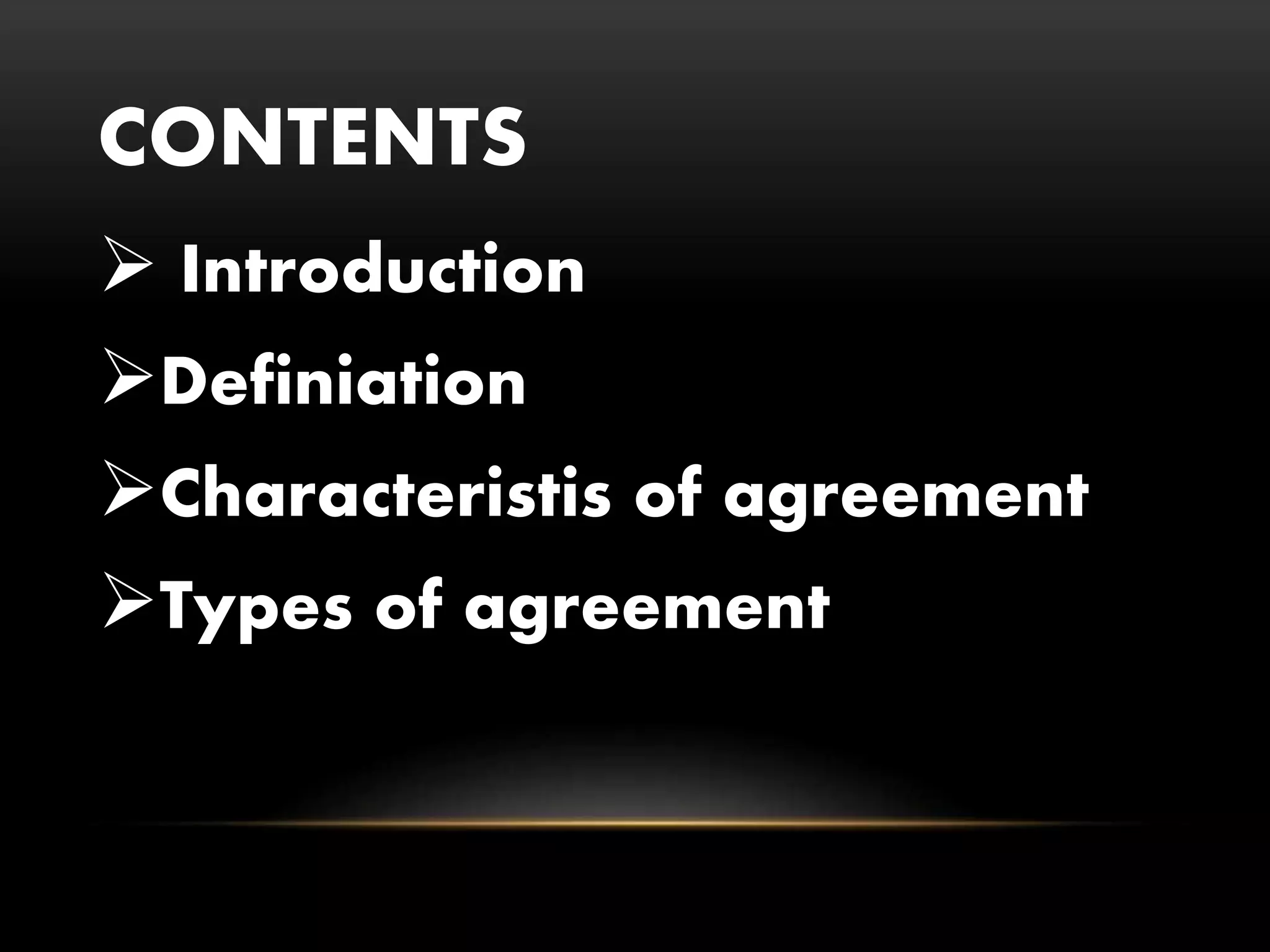Agreement and its types | PPTX