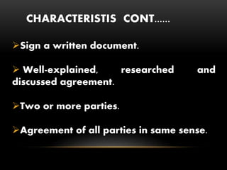 Agreement and its types | PPTX