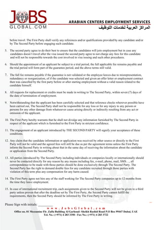 Agreement jobs global | PDF