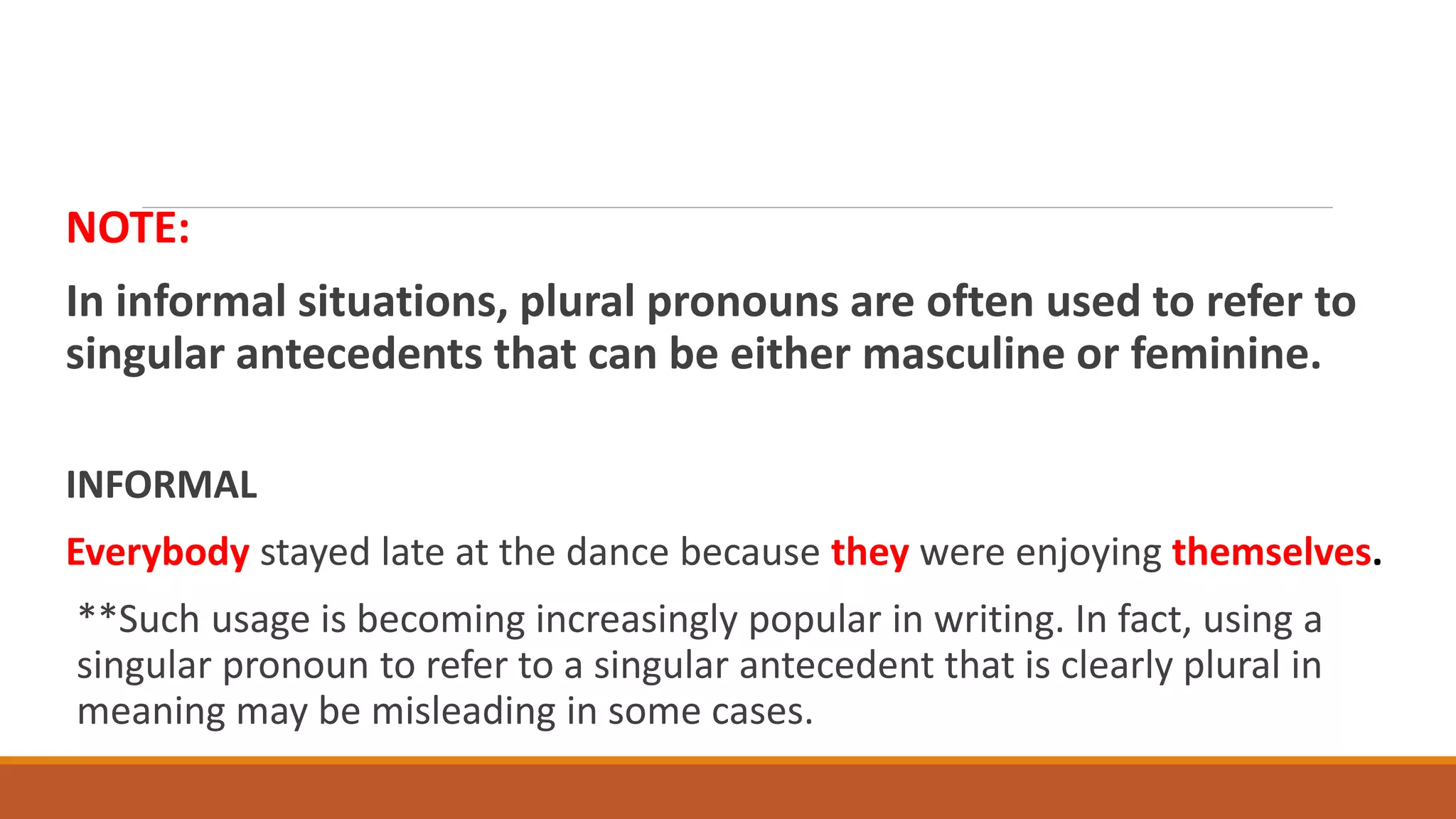 Agreement of Pronoun and Antecedent | PPTX