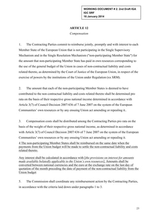 Agreement on the functioning of the Single Resolution Mechanism for the ...