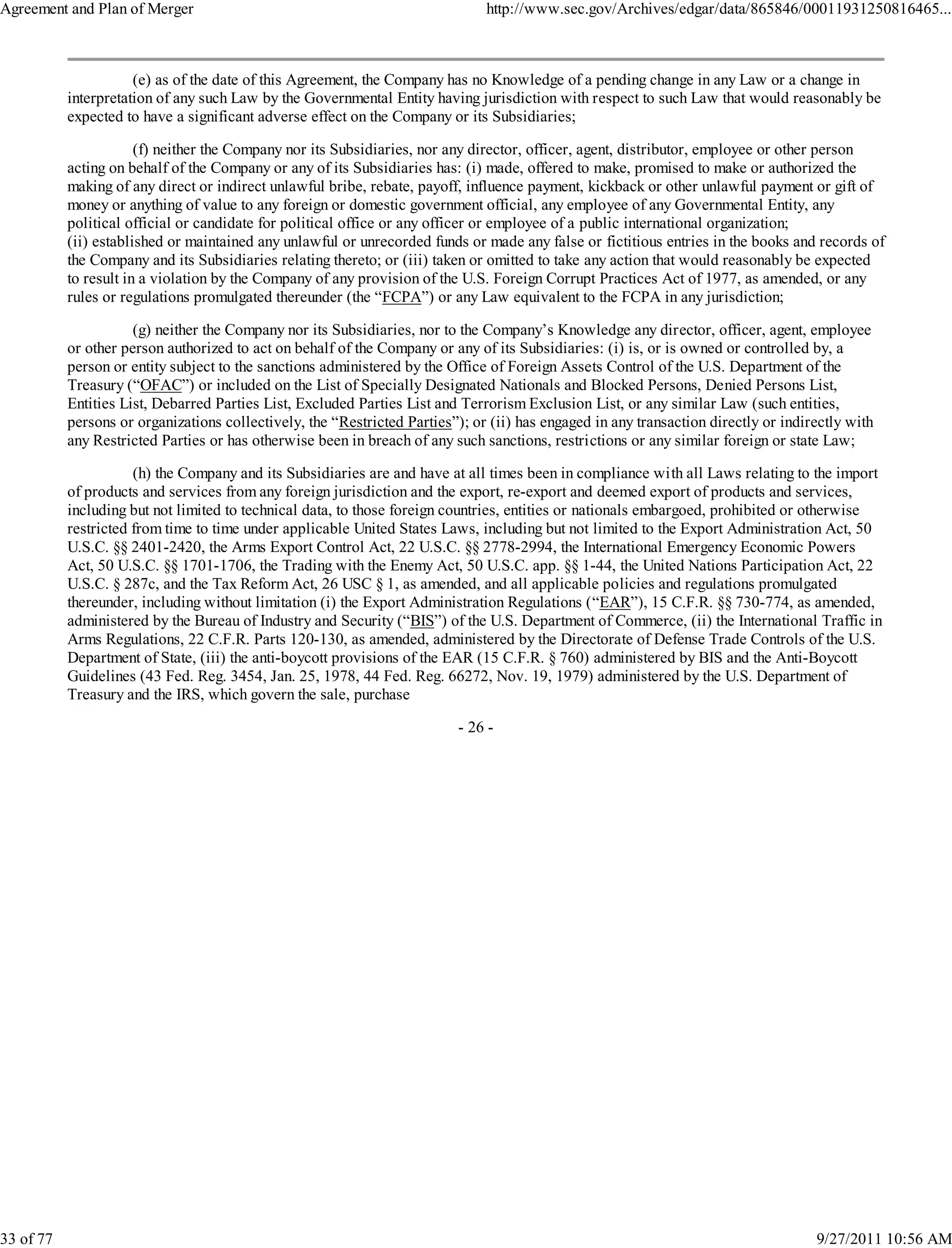 Elevation Insights™ | Agreement & Plan of Merger (GE & VITAL SIGNS) | PDF