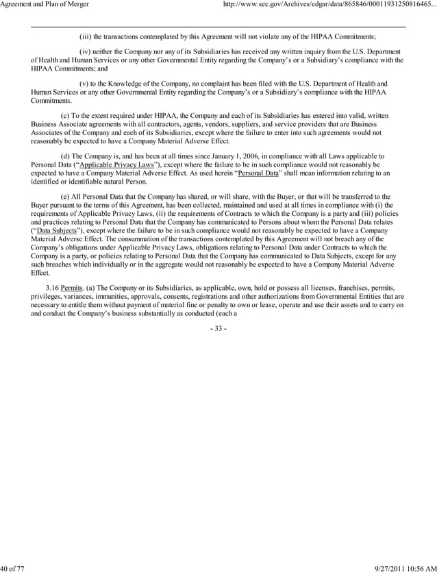 Elevation Insights™ | Agreement & Plan of Merger (GE & VITAL SIGNS ...