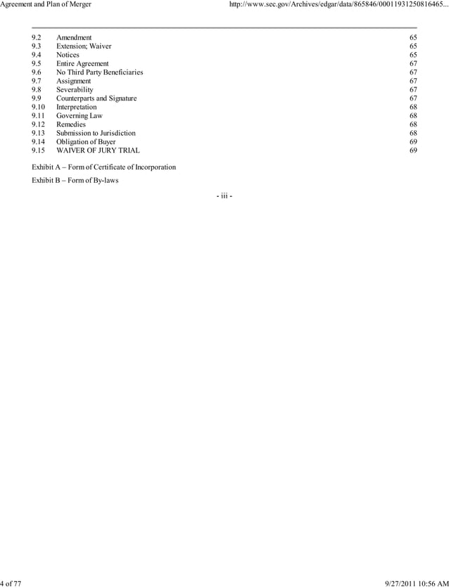Elevation Insights™ | Agreement & Plan of Merger (GE & VITAL SIGNS ...