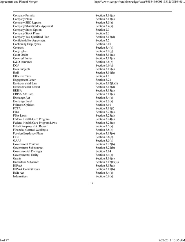Elevation Insights™ | Agreement & Plan of Merger (GE & VITAL SIGNS ...