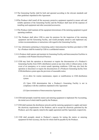 Agreements for Net metering, Net accounting, Net plus | PDF