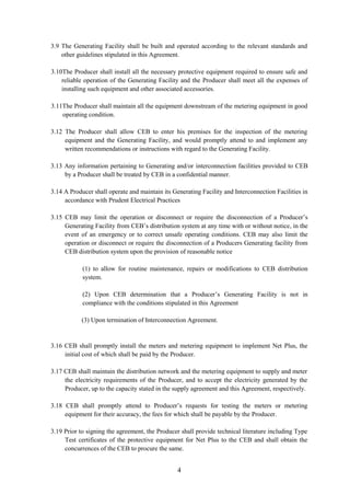 Agreements for Net metering, Net accounting, Net plus | PDF