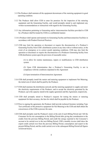 Agreements for Net metering, Net accounting, Net plus | PDF