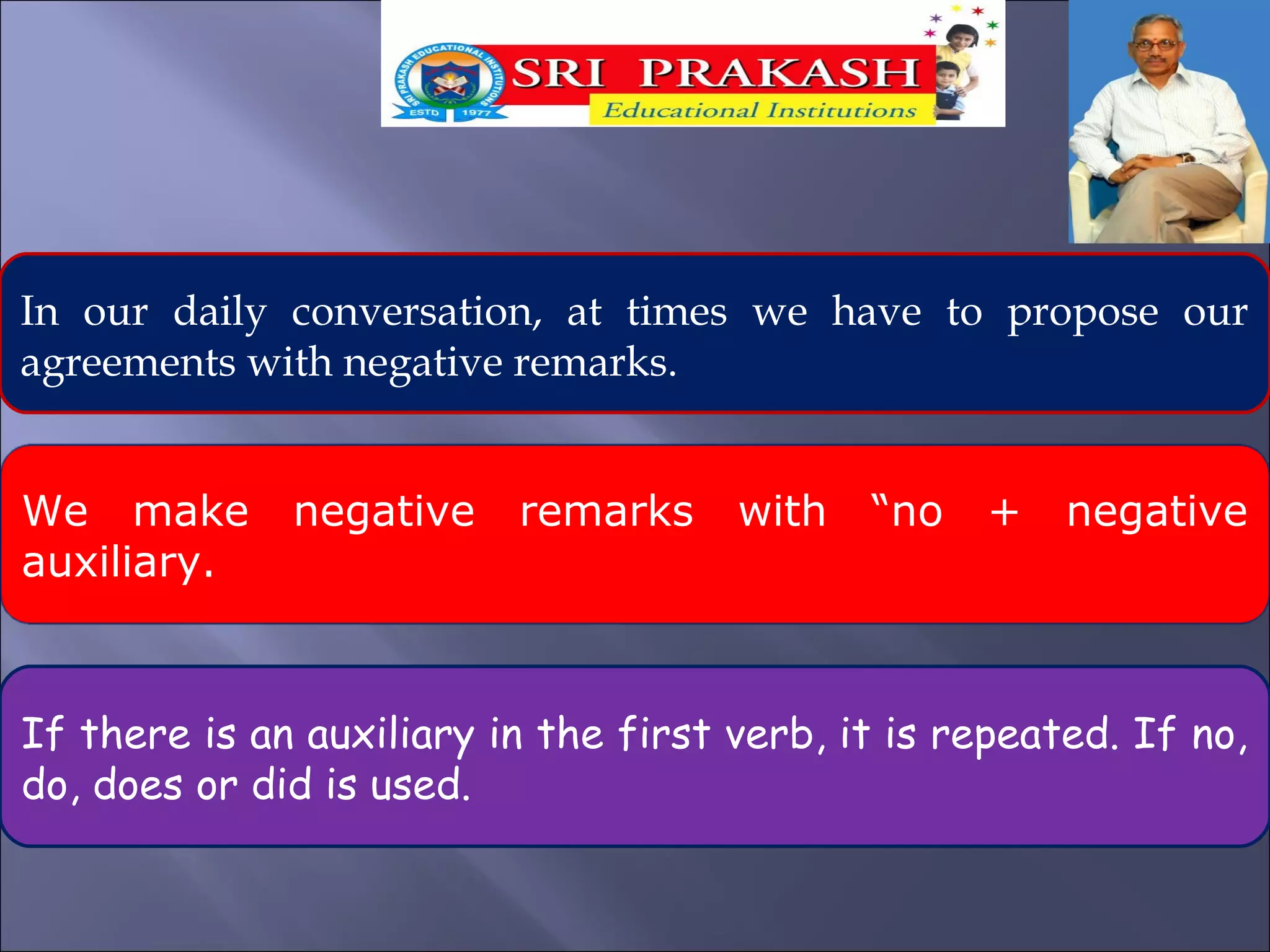 Agreements with Negative Remarks. | PPT