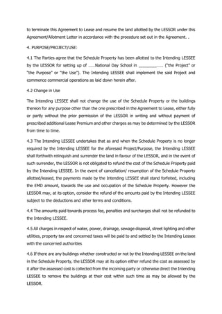 AGREEMENT TO LEASE | PDF