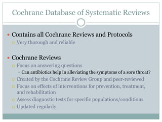 Cochrane Instruction | PPTX