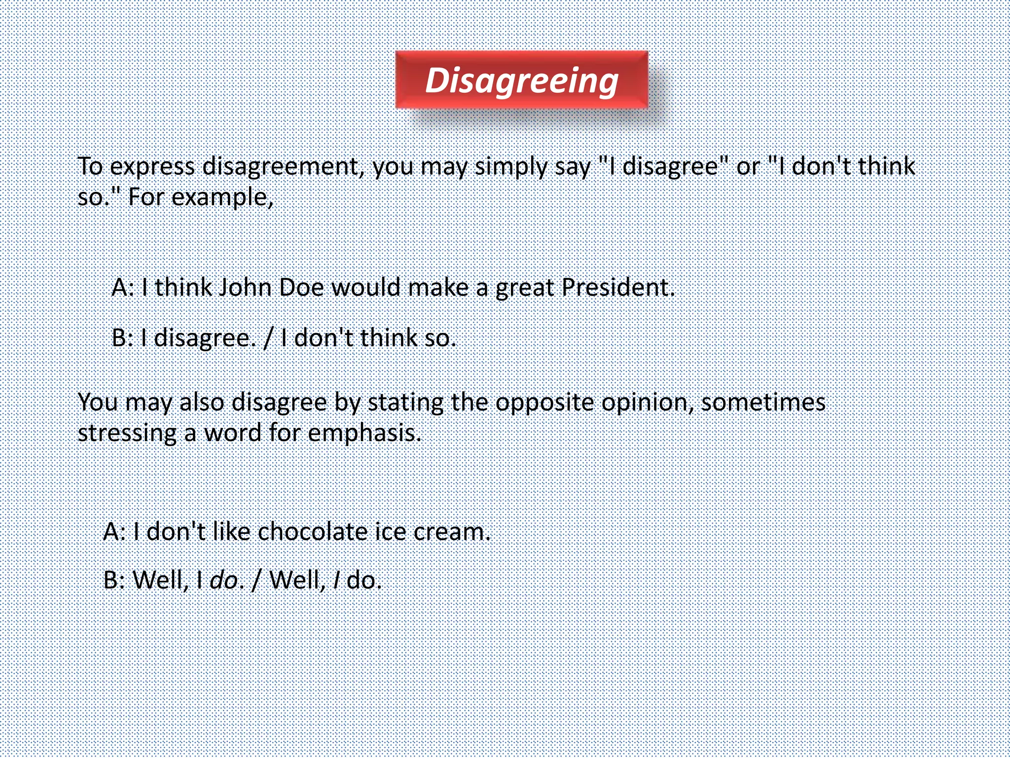 AGREE AND DISAGREE | PPTX