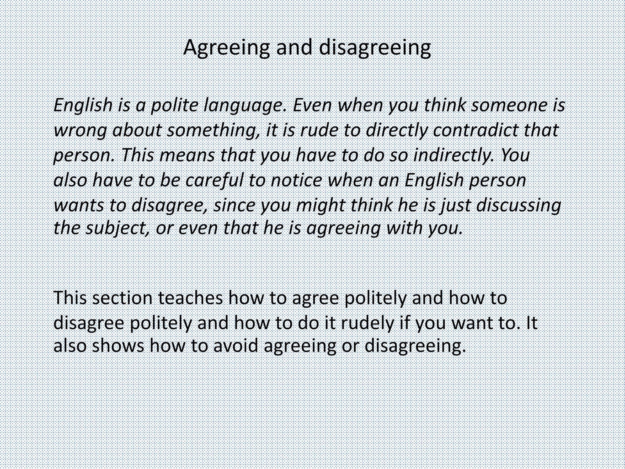 AGREE AND DISAGREE | PPTX