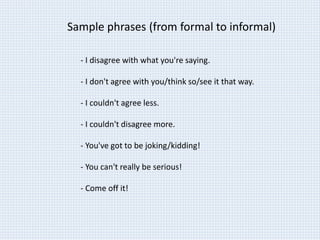 AGREE AND DISAGREE | PPTX