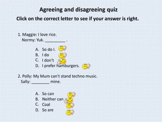 AGREE AND DISAGREE | PPTX