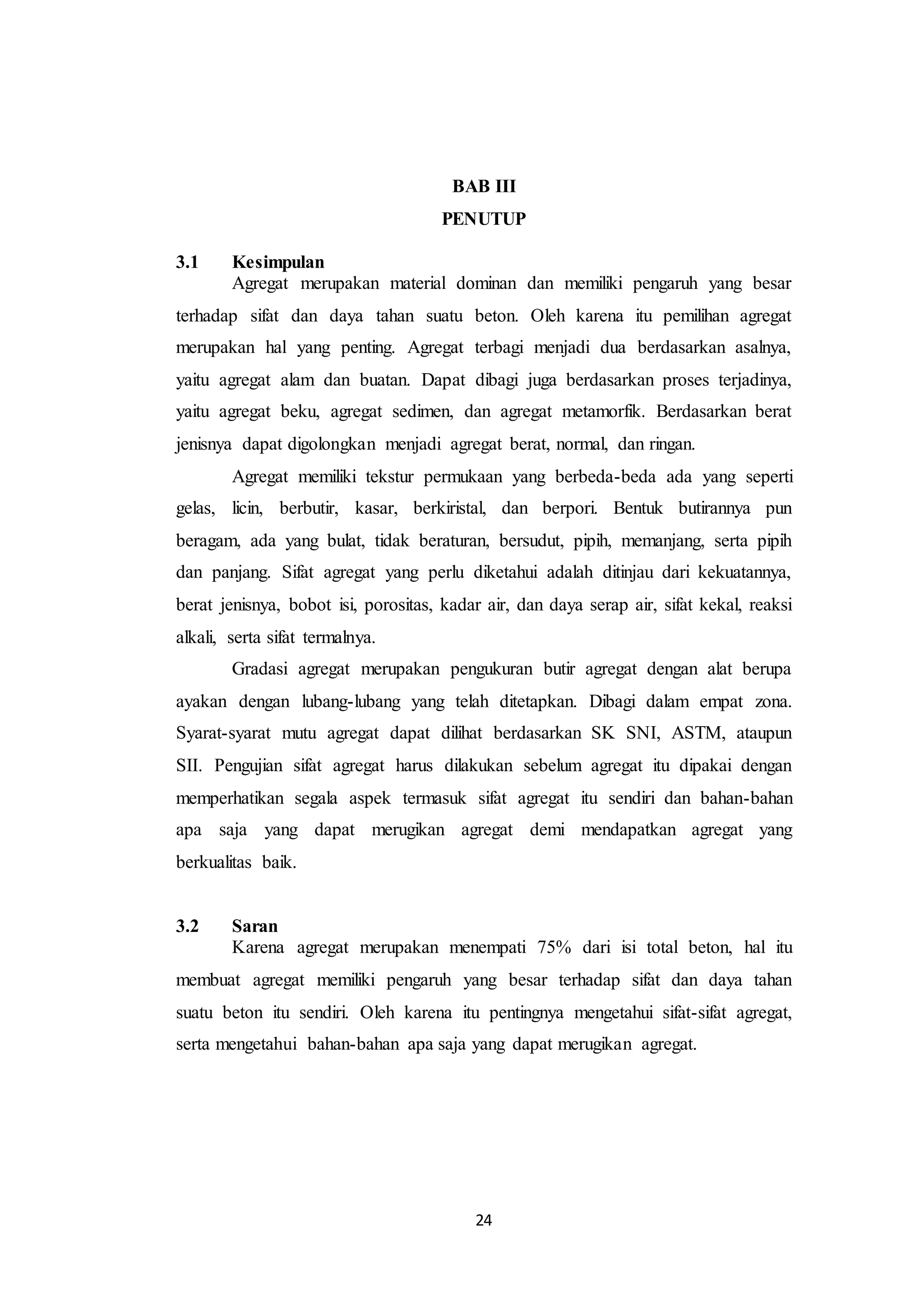 Agregat sebagai bahan bangunan | DOCX