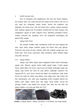 Agregat sebagai bahan bangunan | DOCX