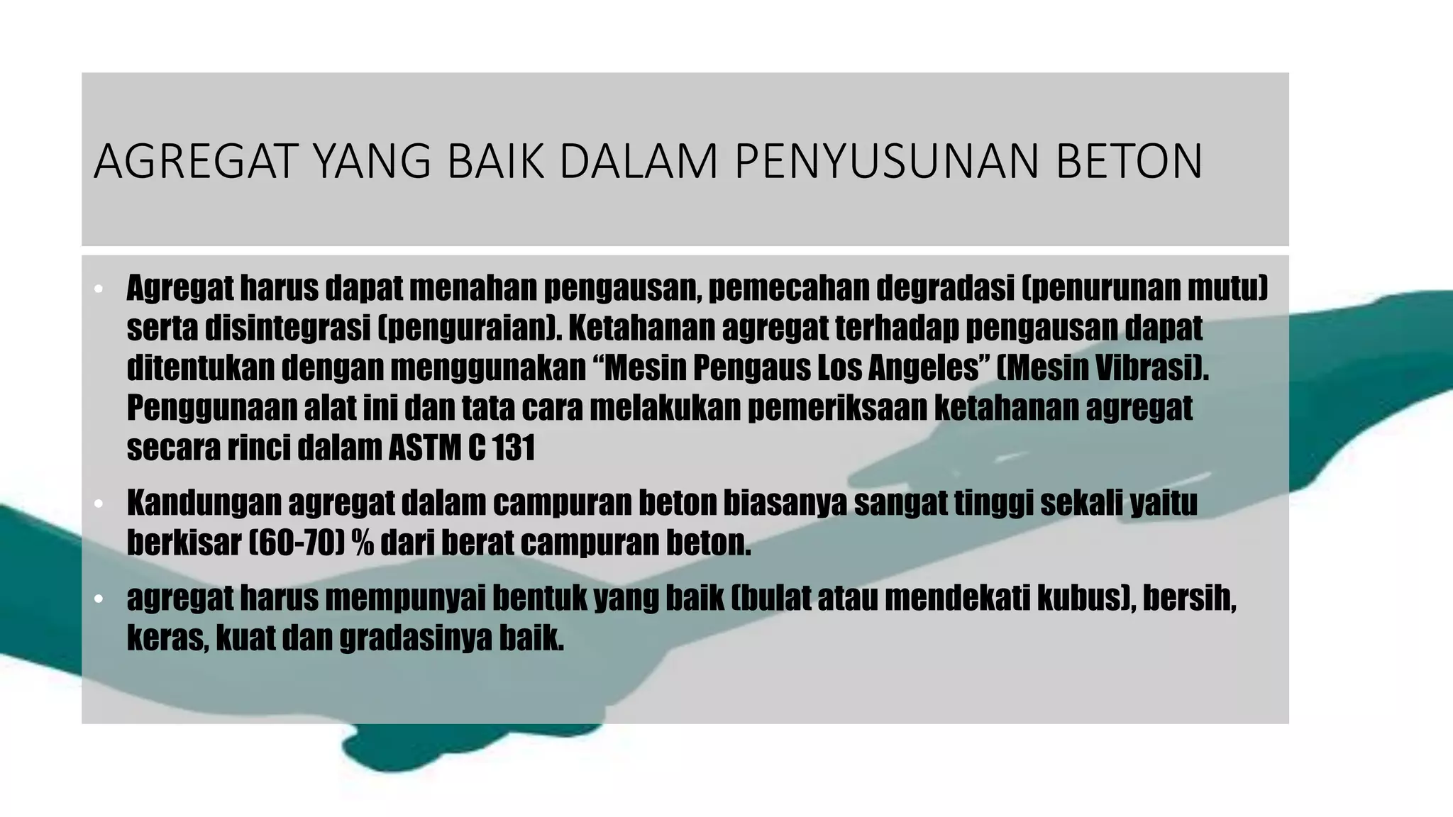 Agregat teknologi beton | PPTX