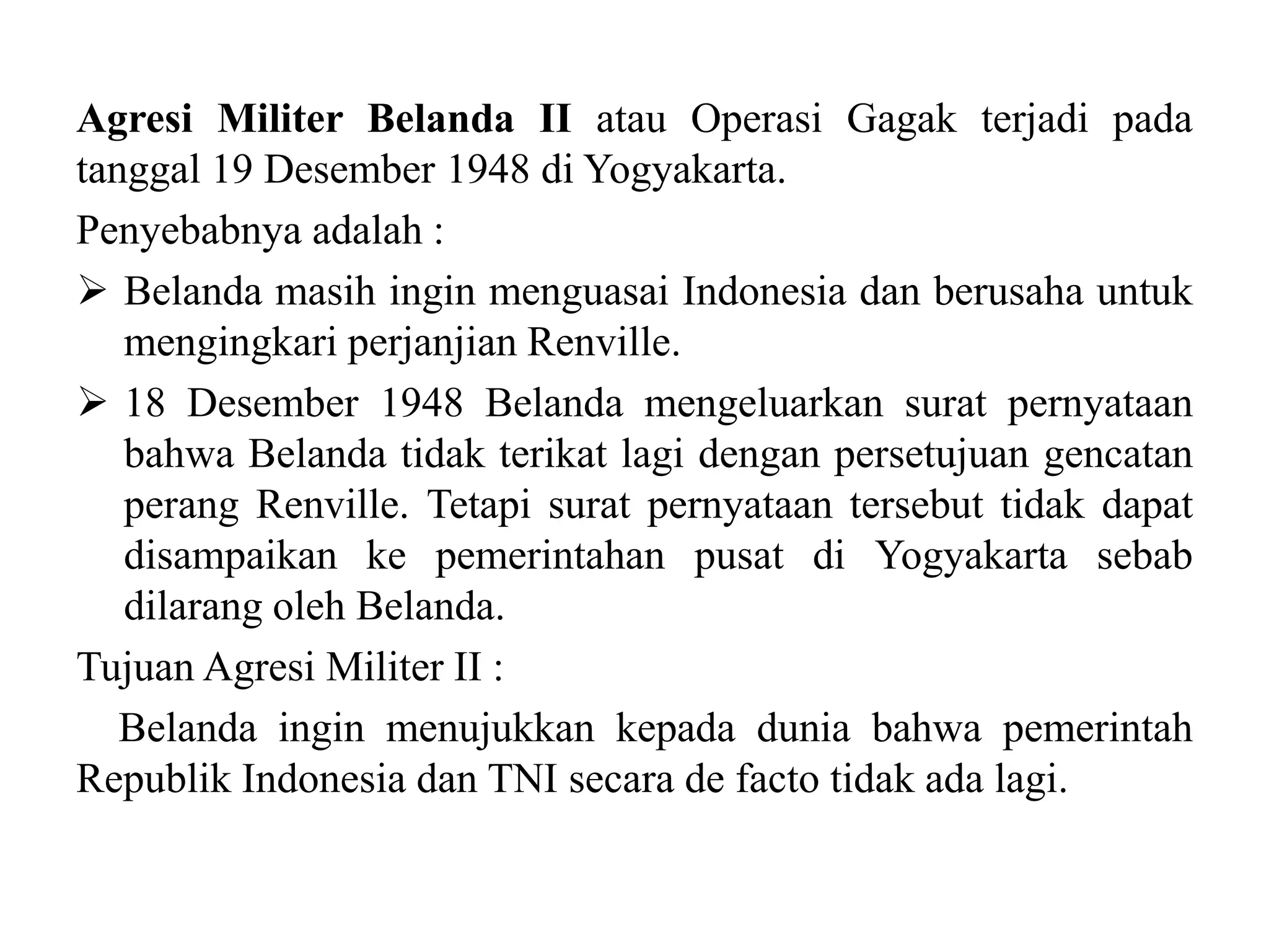 Agresi Militer Belanda II dan PDRI | PPTX