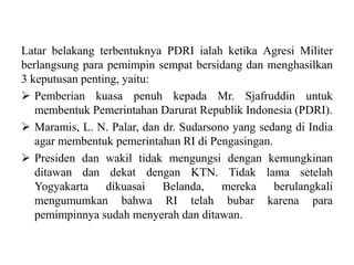 Agresi Militer Belanda II dan PDRI | PPTX