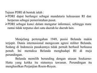 Agresi Militer Belanda II dan PDRI | PPTX