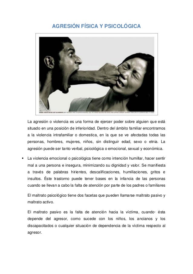 Que Es La Violencia Verbal Fisica Y Psicologica - Descargar Musica