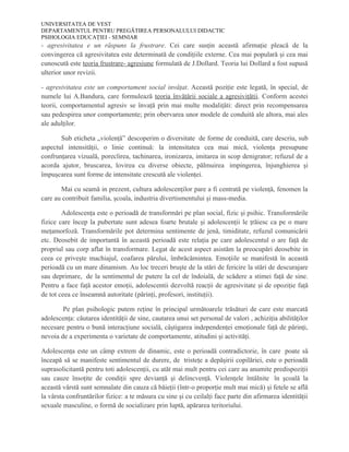 Agresivitatea in-scoala | PDF