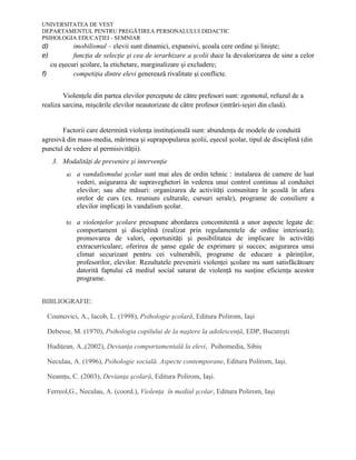 Agresivitatea in-scoala | PDF
