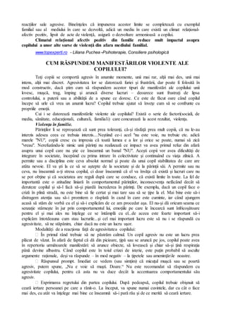 Agresivitatea si violenta_la_copii_referat | DOCX