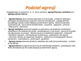 Agresja rodzi agresjä | PPTX