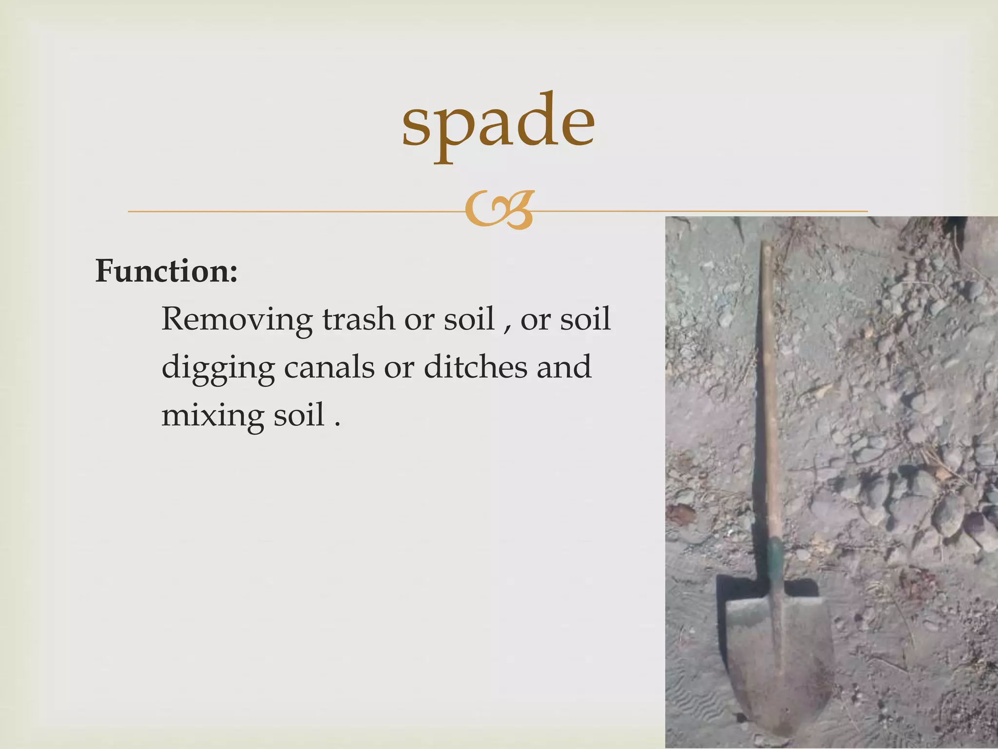 Agricultural common instruments | PPTX