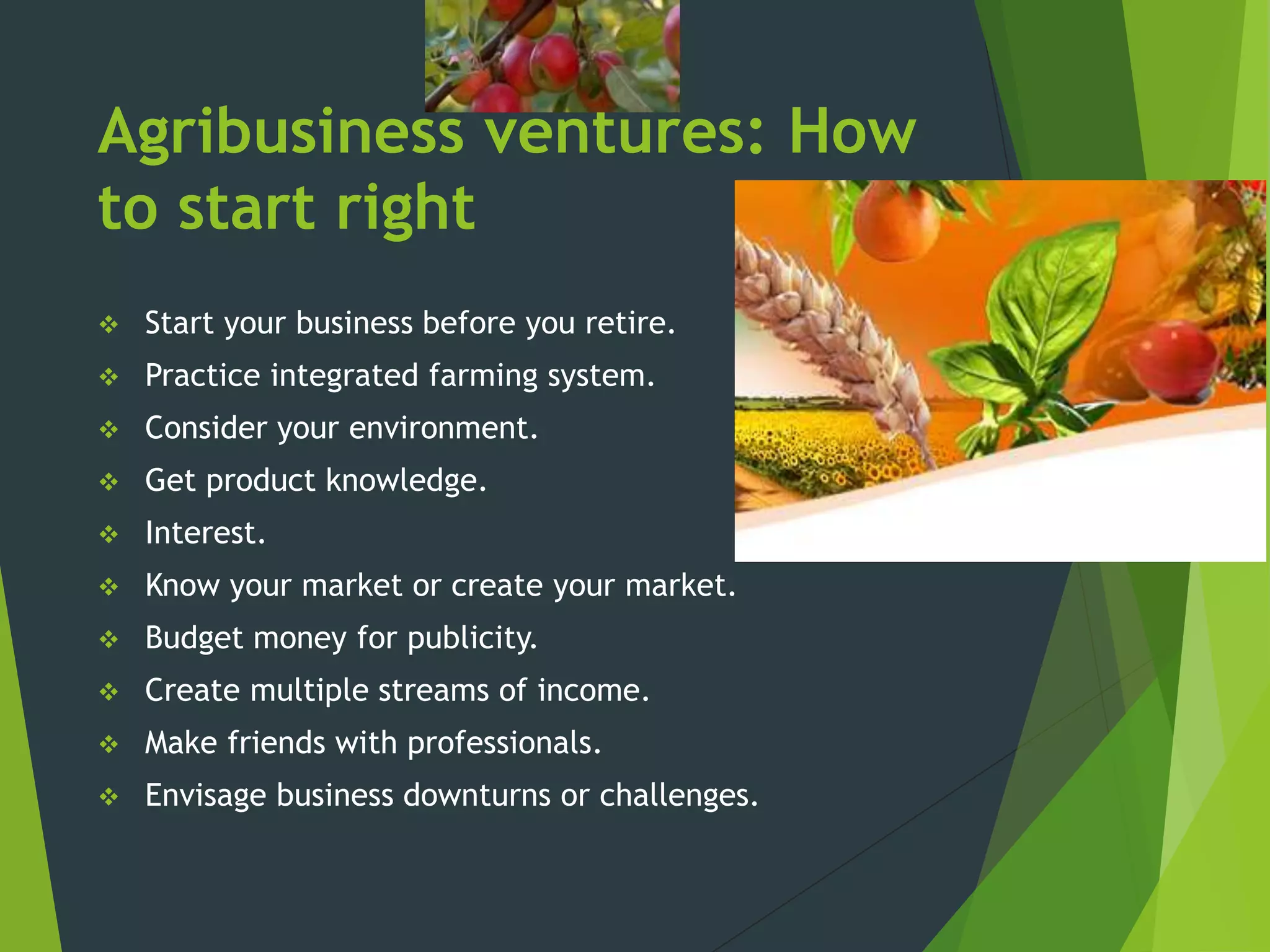 Agri Business Venture & Business plan | PPTX