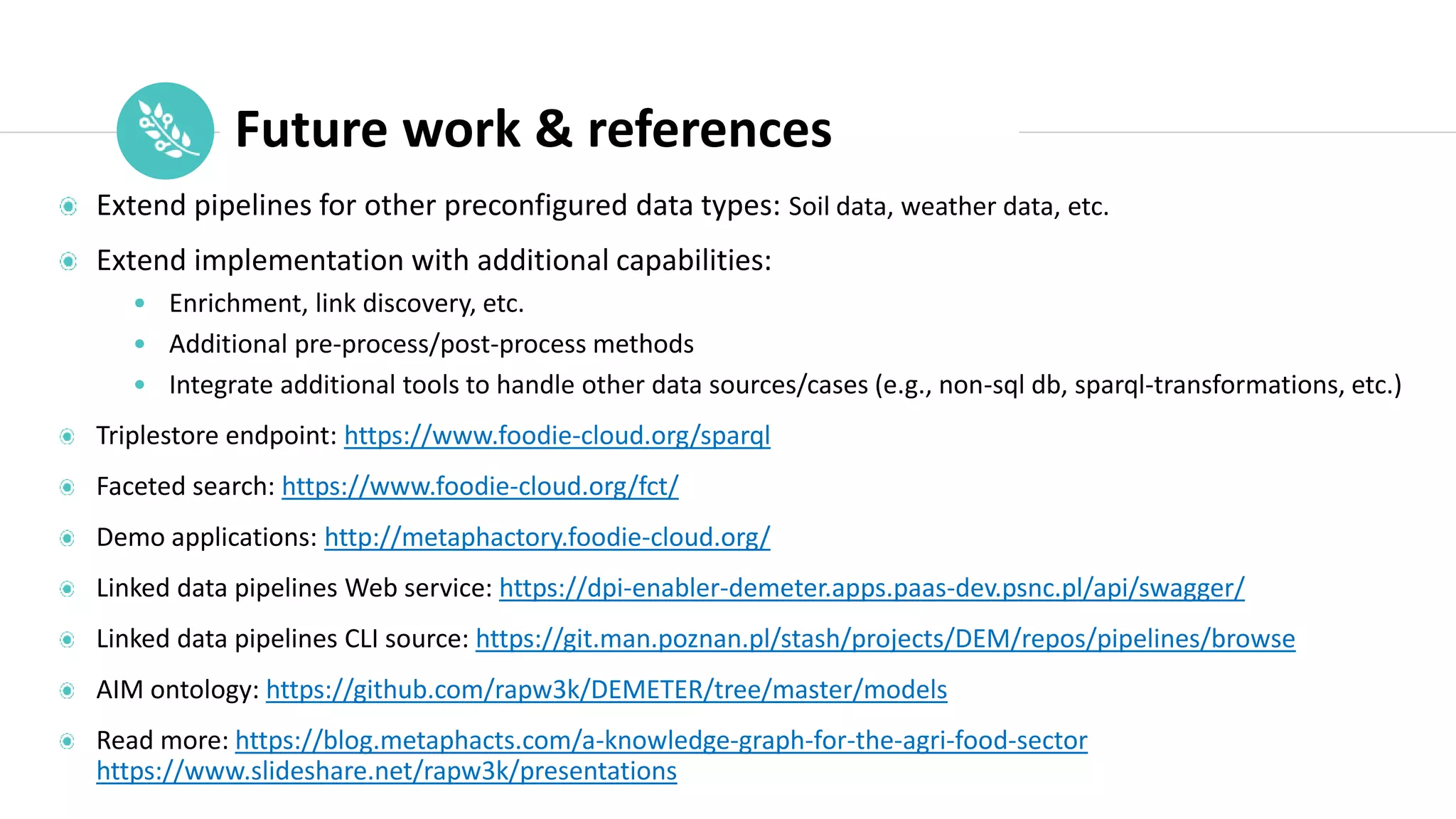Building Knowledge Graphs for the Agri-Food sector | PPTX