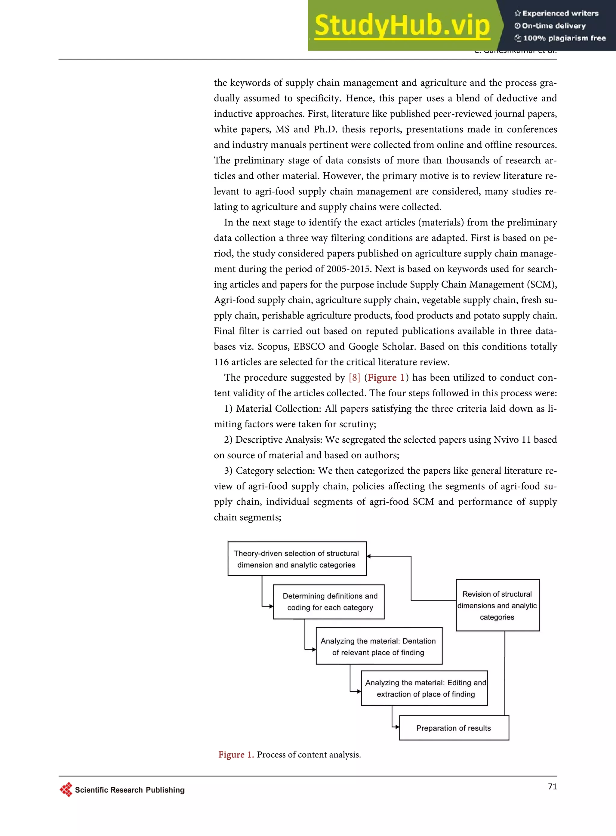 Agri-Food Supply Chain Management Literature Review | PDF