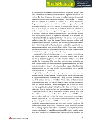 Agri-Food Supply Chain Management Literature Review | PDF