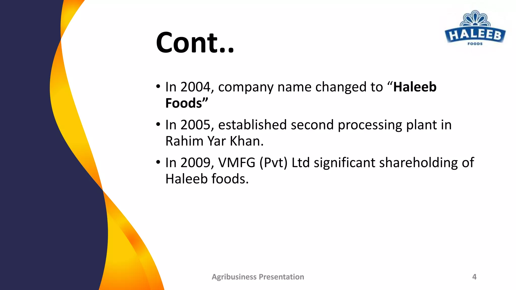 Presentation on Haleeb Foods | PPTX