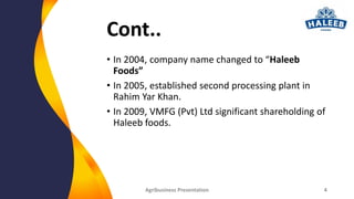 Presentation on Haleeb Foods | PPTX