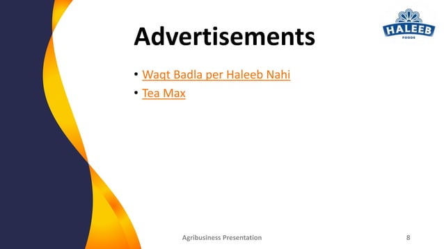 Presentation on Haleeb Foods | PPTX