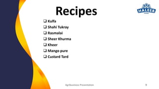 Presentation on Haleeb Foods | PPTX