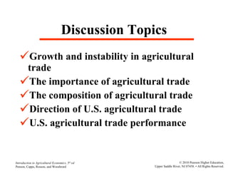 Agri 2312 chapter 16 agriculture and international trade | PPT