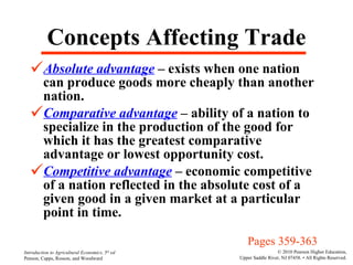 Agri 2312 chapter 18 why nations trade | PPT
