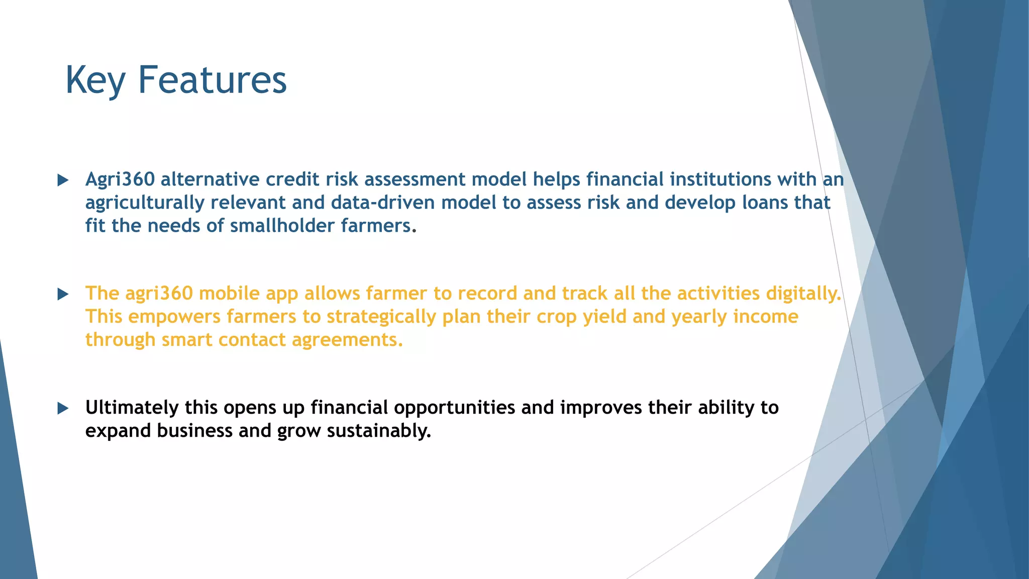 Agri360 Credit Risk Platform | PPT