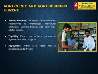 Agri banking schemes from vijaya bank | PPTX