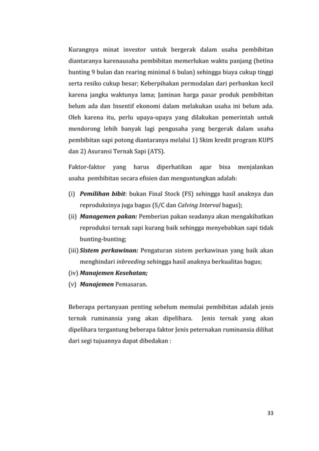 Agribisnis pembibitan ternak ruminansia xi-3 | PDF