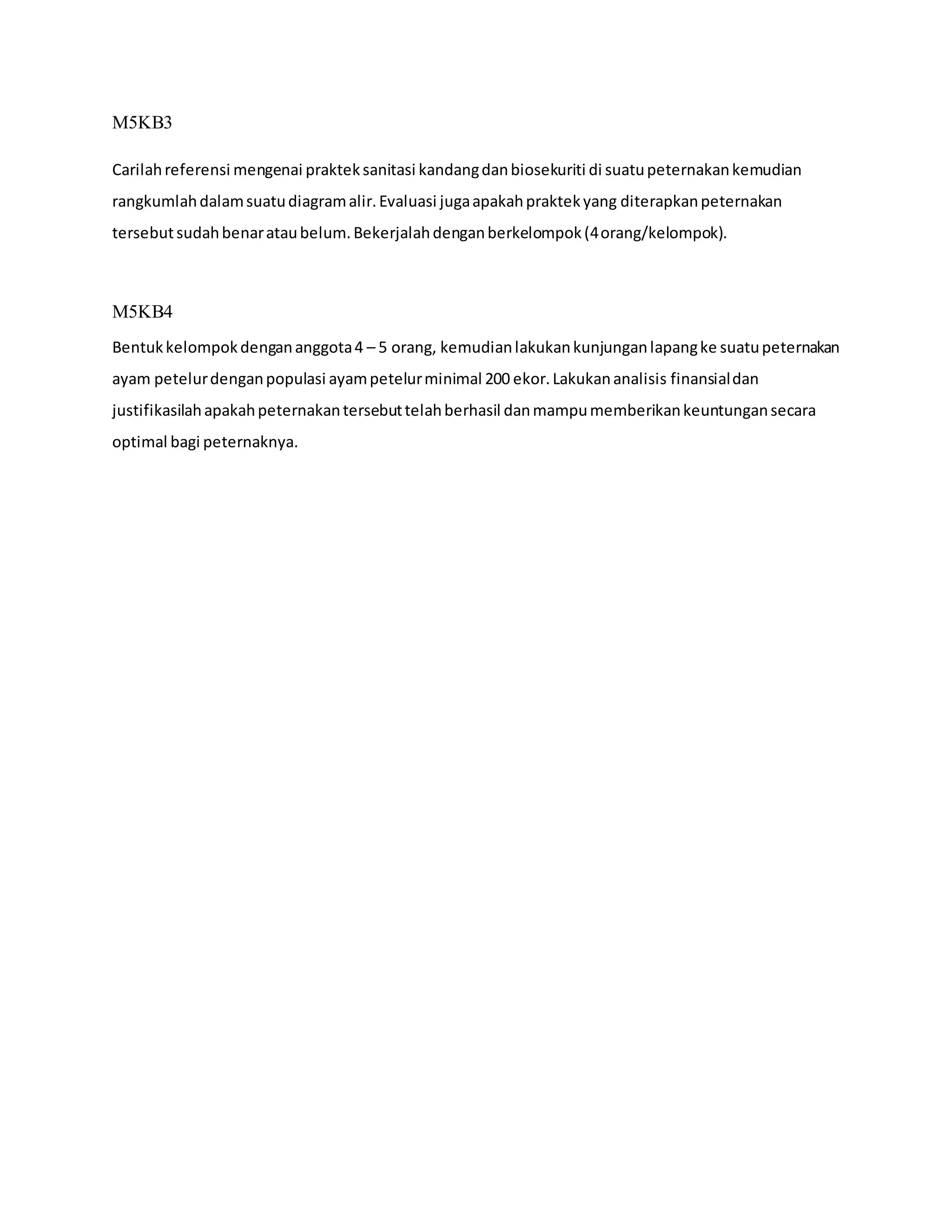 Contoh Forum Diskusi Agribisnis ternak Modul 5 | PDF