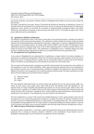 Agri business financing in bangladesh, a case study on bangladesh krishi bank | PDF