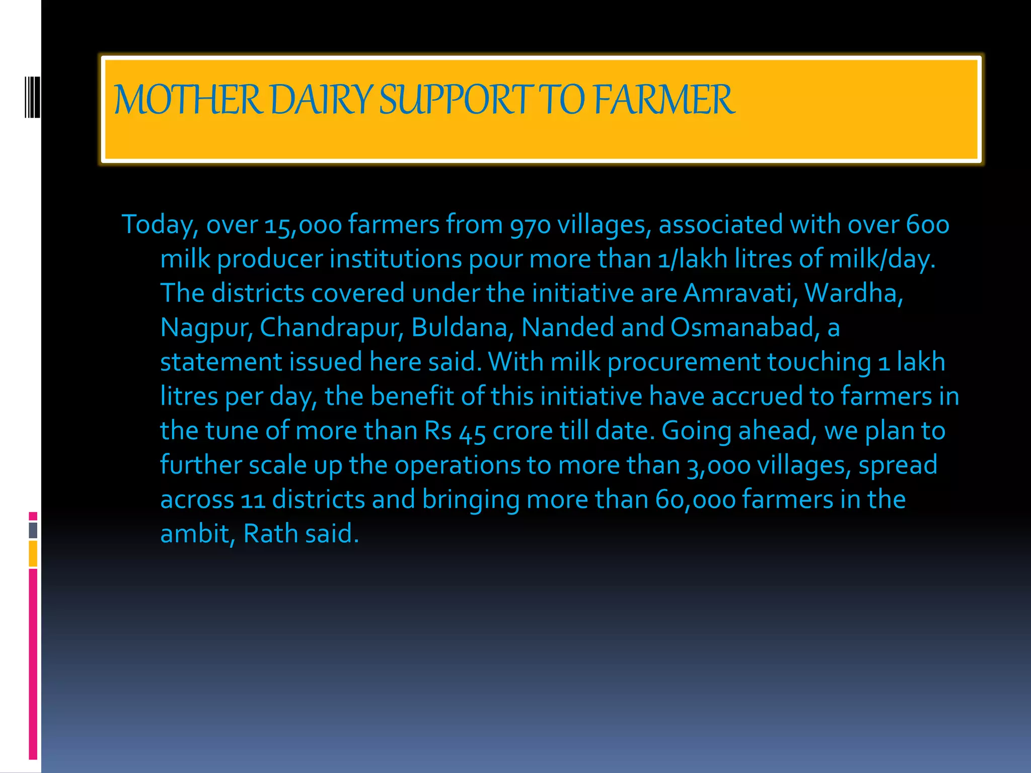 Agribusiness firm mother dairy | PPT