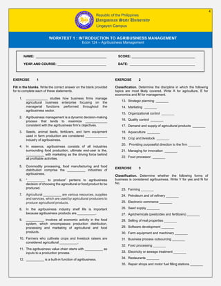 Agribusiness Management Worktext | PDF