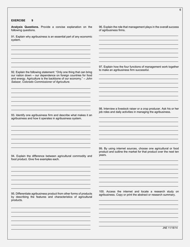 Agribusiness Management Worktext | PDF